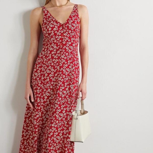 Reformation | Dresses | Reformation Red Floral Maxi Dress | Poshmark